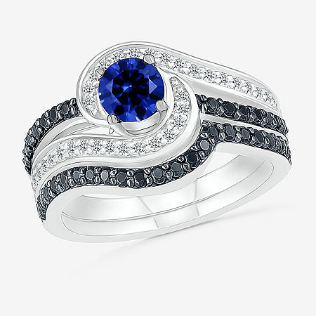 Click here for Modern Bride Gemstone Womens Lab Created Blue Sapp... prices