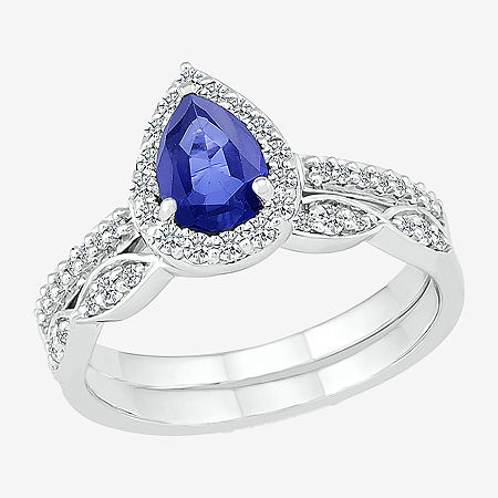 Click here for Modern Bride Gemstone Womens Lab Created Blue Sapp... prices