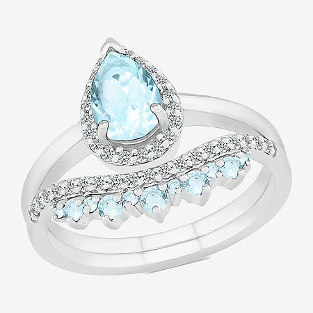 Click here for Modern Bride Gemstone Womens Genuine Blue Aquamari... prices