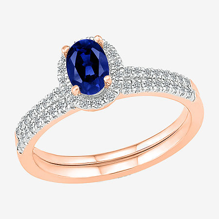 Click here for Modern Bride Gemstone Womens Lab Created Blue Sapp... prices