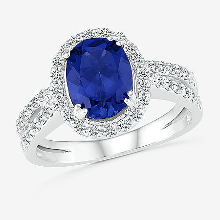 Click here for Modern Bride Gemstone Womens Lab Created Blue Sapp... prices