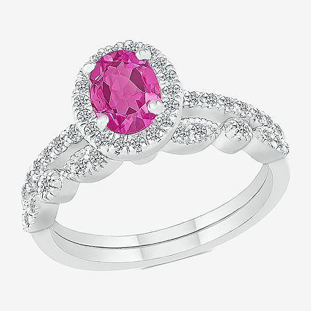 Click here for Modern Bride Gemstone Womens Lab Created Pink Sapp... prices