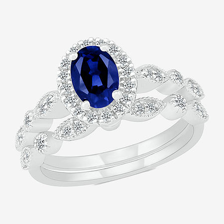 Click here for Modern Bride Gemstone Womens Lab Created Blue Sapp... prices