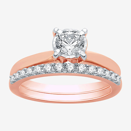 Click here for Womens 1 CT. T.W. Natural White Diamond 10K Rose G... prices