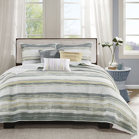 Click here for Madison Park Marina Printed 6 Piece Quilt Set  Ful... prices