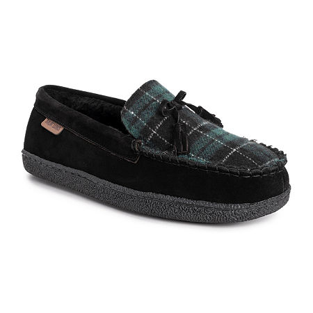Muk Luks Mens Leather Goods By Talan Slipper  Black  9 - Black