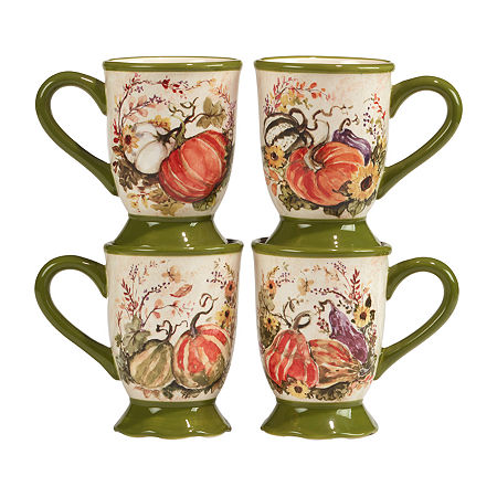 Click here for Harvest Morning Mugs Set  4 Pieces - Orange prices