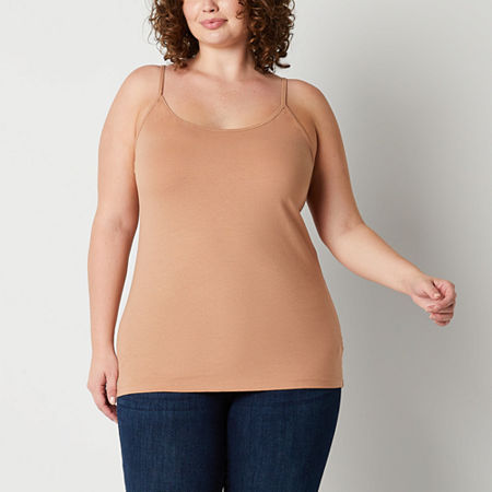 Click here for a.n.a-Plus Womens Scoop Neck Camisole  0x  Brown prices