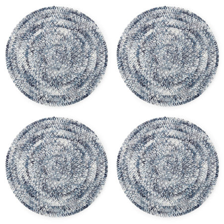 Click here for Homewear Tostel 4-pc. Round Placemat  One Size  Bl... prices