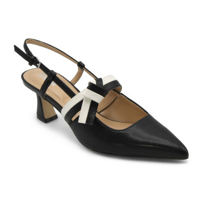 Style Charles Womens Alexia Flared Heel Pumps, Color: Black - JCPenney