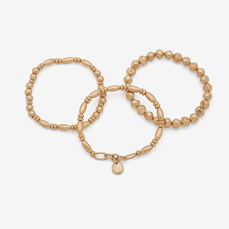 Click here for a.n.a Gold Tone Womens 3-pc. Bracelet Set  One Siz... prices