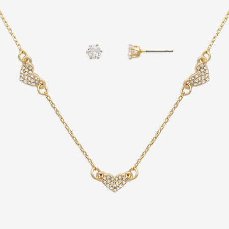Click here for Mixit Womens Cubic Zirconia Heart Hypoallergenic 2... prices
