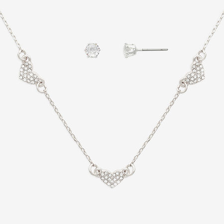 Click here for Mixit Womens Cubic Zirconia Heart Hypoallergenic 2... prices