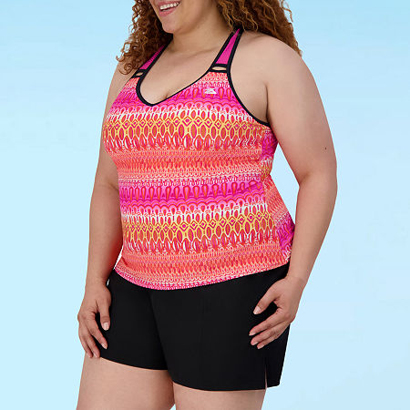 Click here for ZeroXposur Tankini Swimsuit Top Plus  1x  Pink prices
