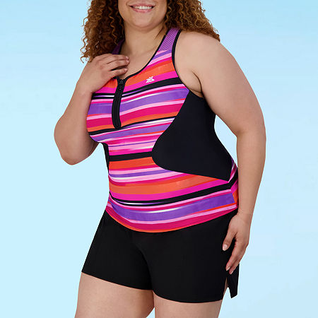 Click here for ZeroXposur Tankini Swimsuit Top Plus  3x  Purple prices