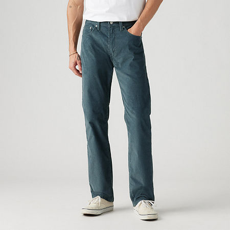 Levis Mens 505 Regular Fit Straight Leg Corduroy Pants - Dark Slate
