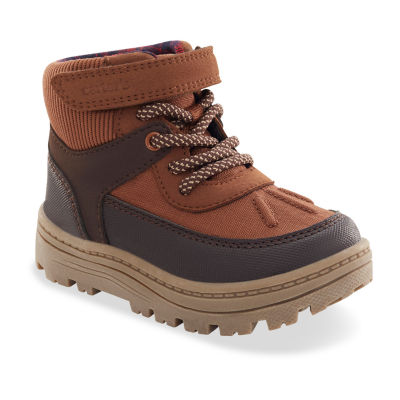 Carter's Toddler Boys Cyrus-B Flat Heel Lace Up Boots, Color: Brown ...