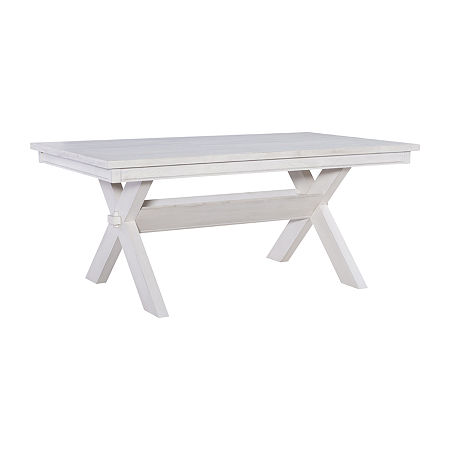 Click here for Haverford Trestle Dining Table  One Size  White prices