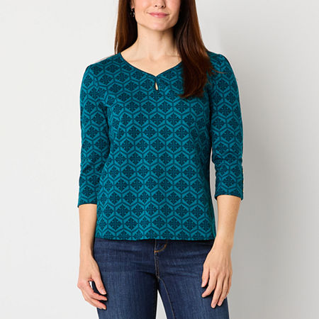 Click here for Liz Claiborne Womens Tall Keyhole Neck 3/4 Sleeve... prices