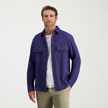 Click here for Haggar Herringbone Knit Mens Long Sleeve Regular F... prices