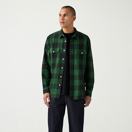 Click here for Levis Mens Long Sleeve Relaxed Fit Flannel Shirt... prices