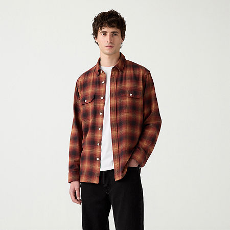 Click here for Levis Mens Long Sleeve Relaxed Fit Flannel Shirt... prices