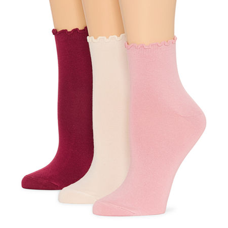 Click here for Mixit Lettuce Edge Womens 3 Pair Quarter Ankle Soc... prices