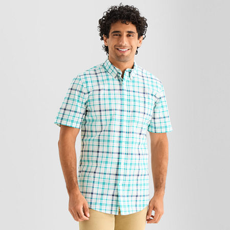 Click here for St. Johns Bay Stretch Poplin Mens Short Sleeve Sli... prices