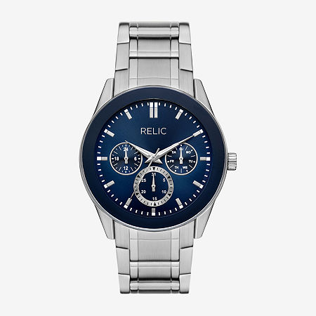 Click here for Relic By Fossil Rylan Mens Silver Tone Stainless S... prices