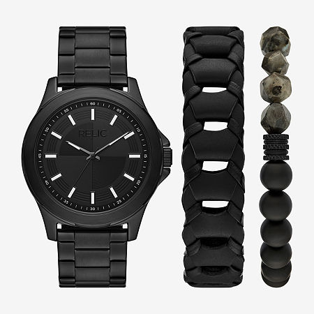 Click here for Relic By Fossil Derick Mens Black Bracelet Watch Z... prices