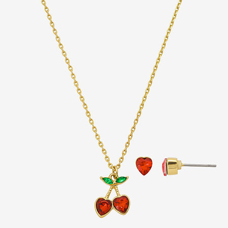 Click here for Bijoux Bar Delicates Gold Tone Womens Glass Cherri... prices