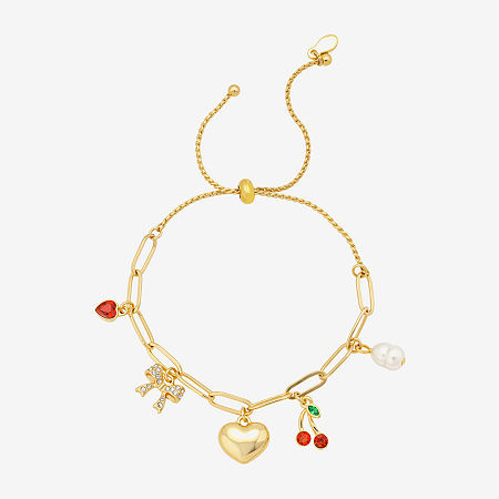 Click here for Bijoux Bar Delicates Gold Tone Womens Glass Bow Ch... prices