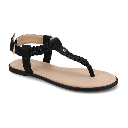 Click here for Journee Collection Womens Genevive Braided T-Strap... prices