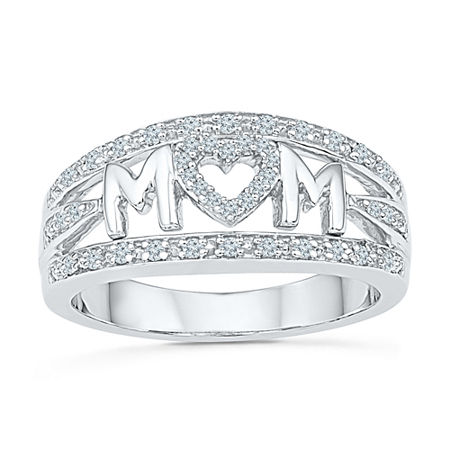 Click here for Mom Womens 2MM 1/5 CT. Natural White Diamond 10K G... prices