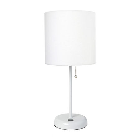 LimeLights Colored Stick Lamp w/USB charging Port & Shade