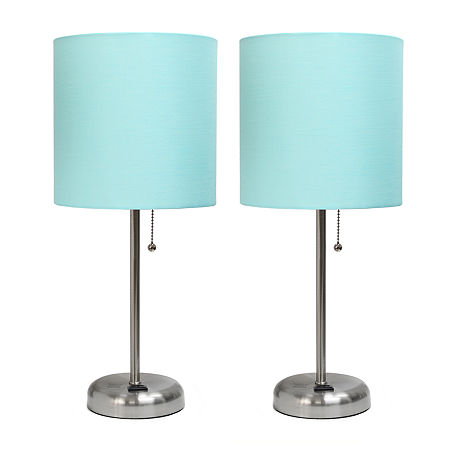 Click here for LimeLights Brushed Steel Stick Lamp w/Charging Out... prices
