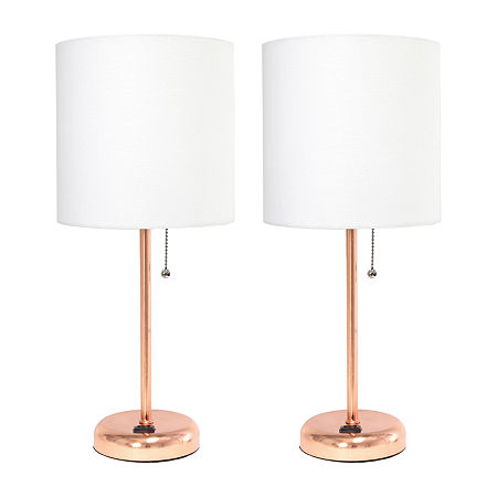 Click here for LimeLights Rose Stick Lamp w/Charging Outlet/White... prices