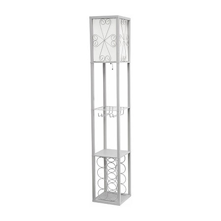 Click here for Simple Designs Floor Lamp Etagere Organizer w/Line... prices