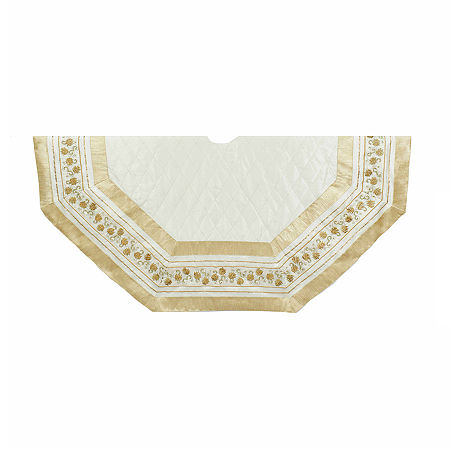 Click here for Kurt Adler Ivory With Gold Pinecones Indoor Tree S... prices