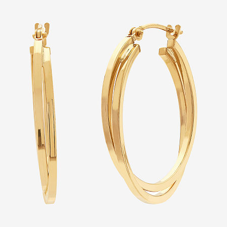 Click here for Womens 14K Gold 27.5mm Hoop Earrings  One Size prices