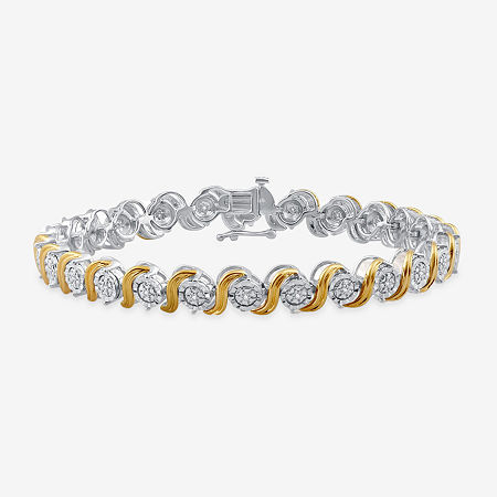 Click here for Womens 1/10 CT. T.W. Diamond Tennis Bracelet in St... prices