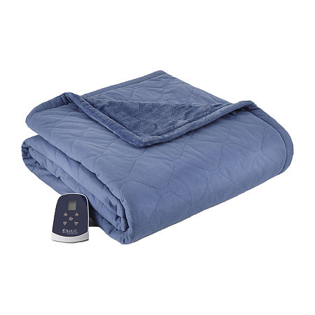 Micro Flannel(R) Reverse to Ultra Velvet(R) Heated Throw