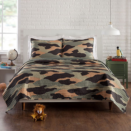 Click here for Urban Playground Covert Camo Reversible Quilt Set... prices