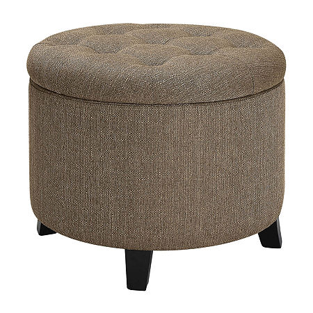 Click here for Designs4Comfort Round Ottoman  One Size  Beige prices