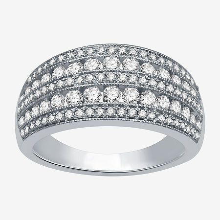 Click here for 1 CT.T.W. Natural Diamond 10K White Gold Anniversa... prices