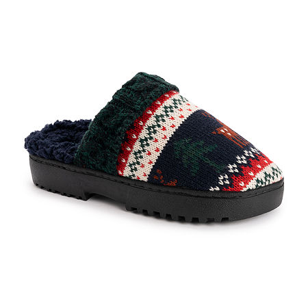 Muk Luks Womens Minette Slipper - Navy fairisle