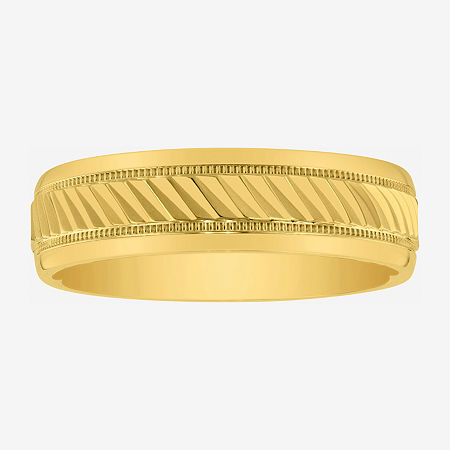 Click here for Mens 6MM 14K Gold Over Silver Wedding Band  11 1/2 prices