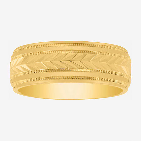 Click here for Mens 8MM 14K Gold Over Silver Wedding Band  13 1/2 prices