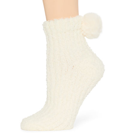 Click here for Arizona Rib Pom Pom Short Womens 1 Pair Crew Socks... prices