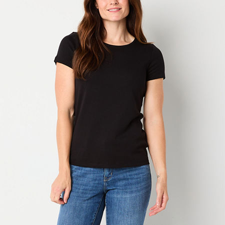 Click here for St. Johns Bay Womens Crew Neck Short Sleeve T-Shir... prices